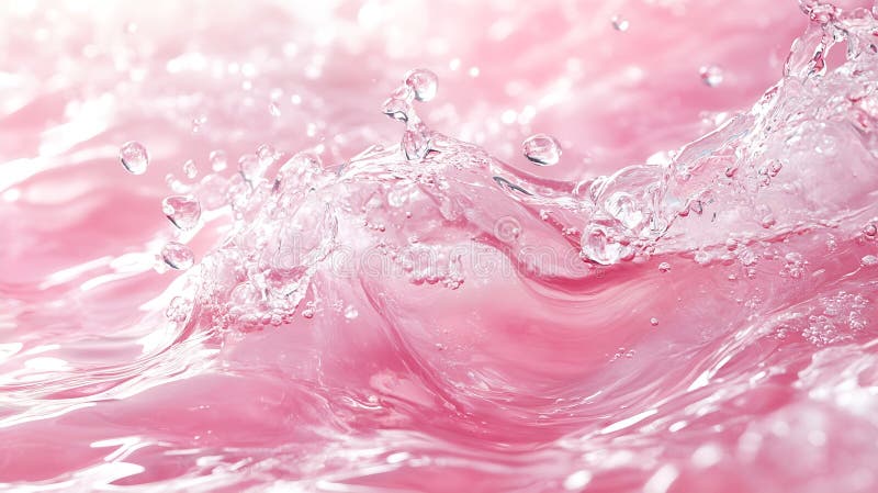 Generative AI Transparent Pink Clear Water Surface Texture with Ripples ...
