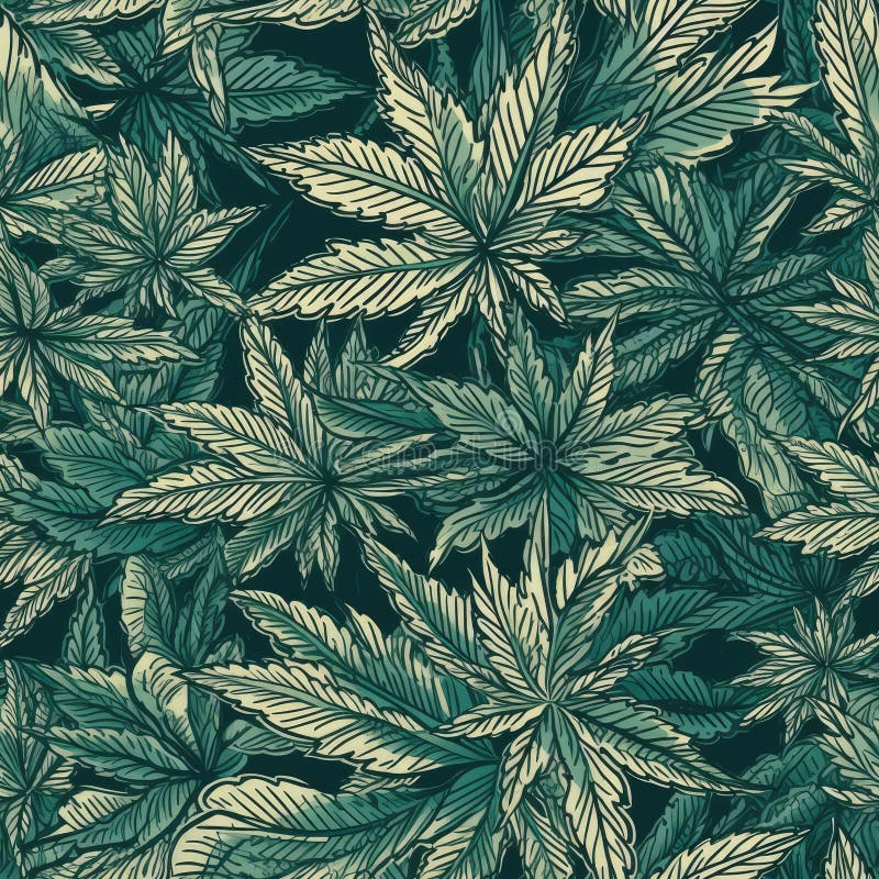 Generative AI Trippy Psychedelic Cannabis Leaf Pattern Stock Image ...