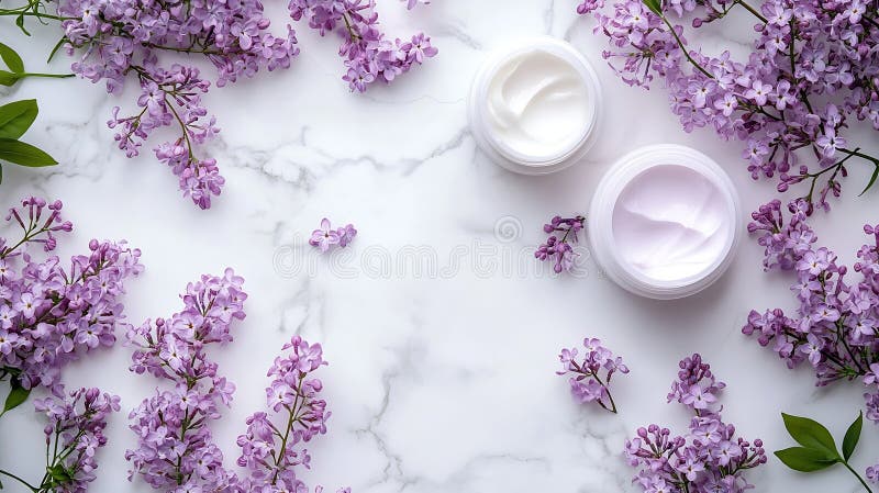 Generative AI Two White Unbranded Containers with Cream Balm or ...