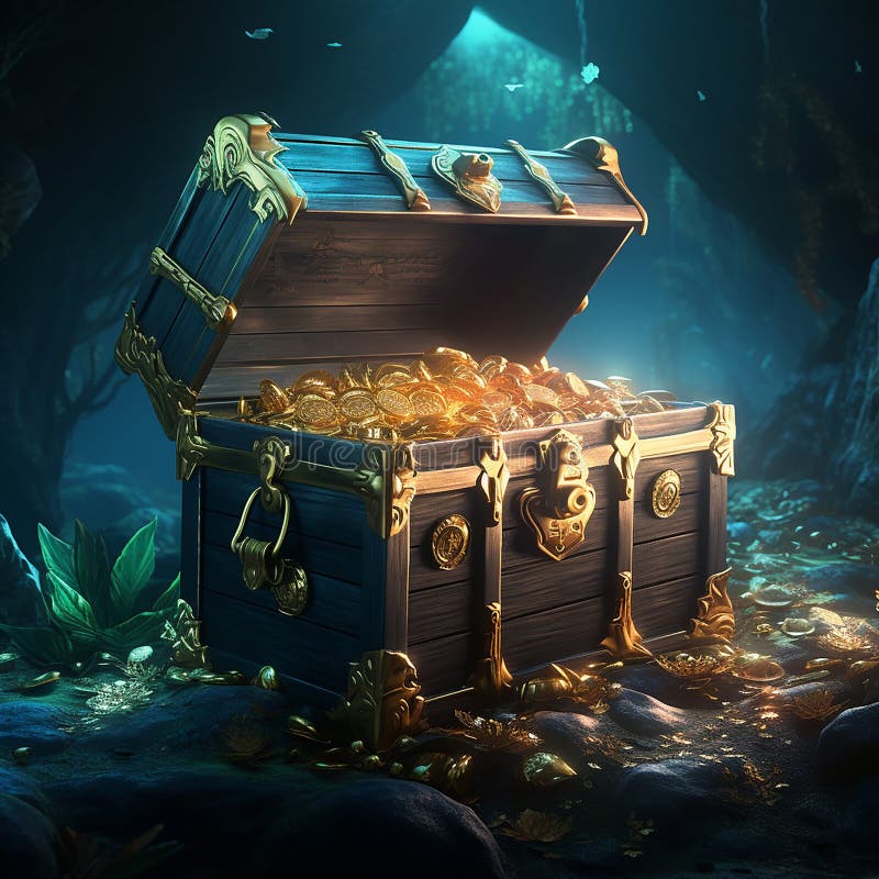 Generative Ai Un Tesoro Pirata En Un Tesoro Stock de ilustración ...