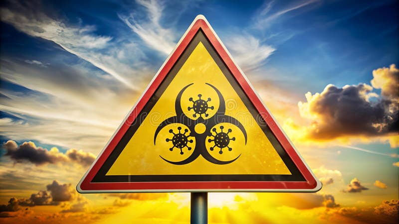 Virus hazard sign stock illustration. Illustration of warning - 325118220