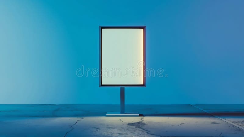Generative AI Vertical Billboard Screen Mockup with Advertising Space ...