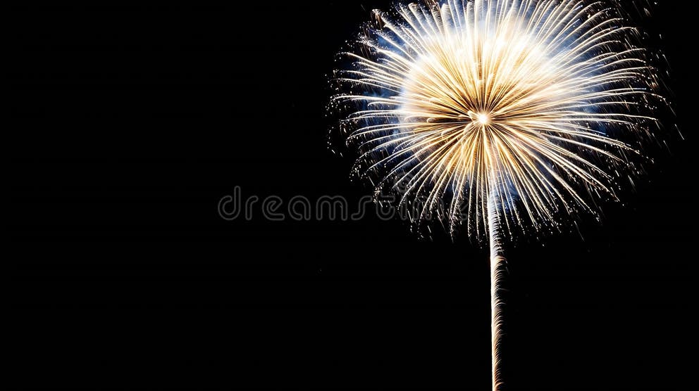 Generative AI Vibrant Firework Exploding in Night Sky Creating Joy and ...