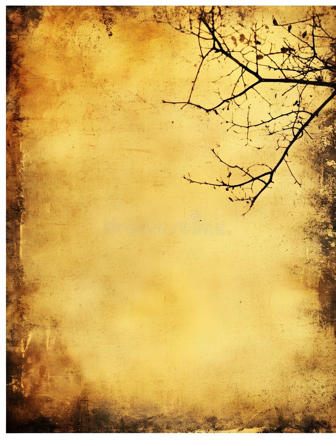Generative AI Vintage Brown Papyrus Texture with Bare Tree Branches for ...