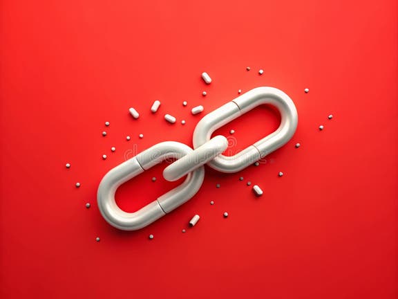 Generative AI Visualization a DronesEye View of a Broken Link Icon ...