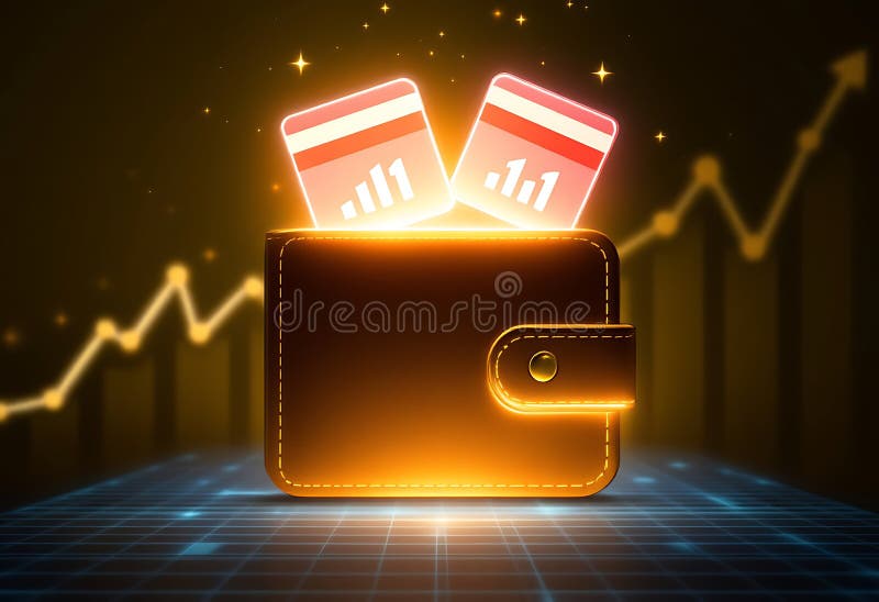Generative AI Wallet: Digital Assets and Financial Growth Visualization ...