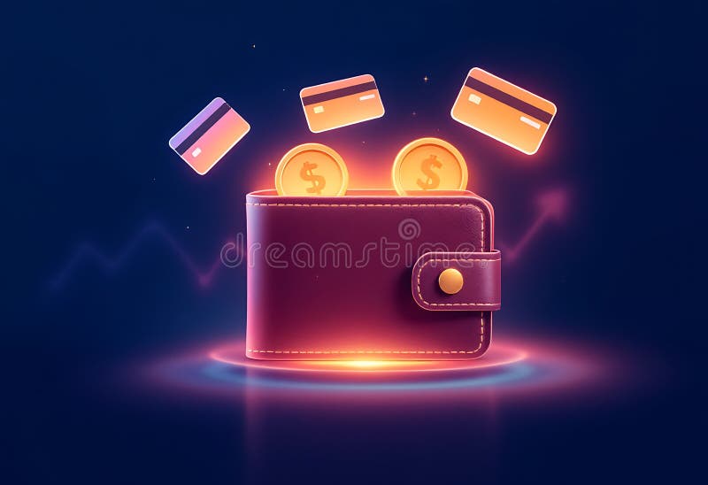 Generative AI Wallet: Digital Finance and Wealth Accumulation Visual ...