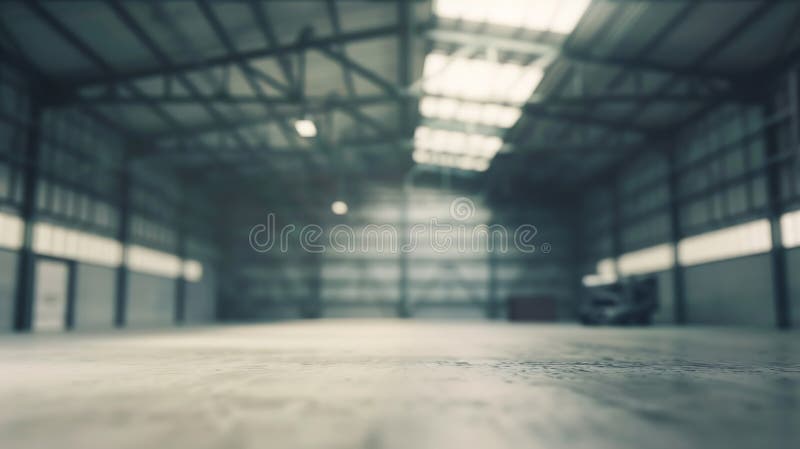 Generative AI Warehouse Interior Blurred Empty Warehouse without Anyone ...
