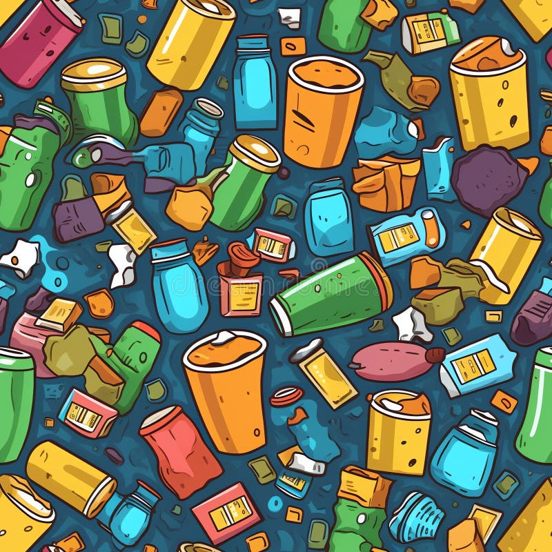 Generative AI Garbage Waste Recycling Line- Stock Illustration ... Generative AI Garbage Waste Recycling Line- Stock Illustration ...