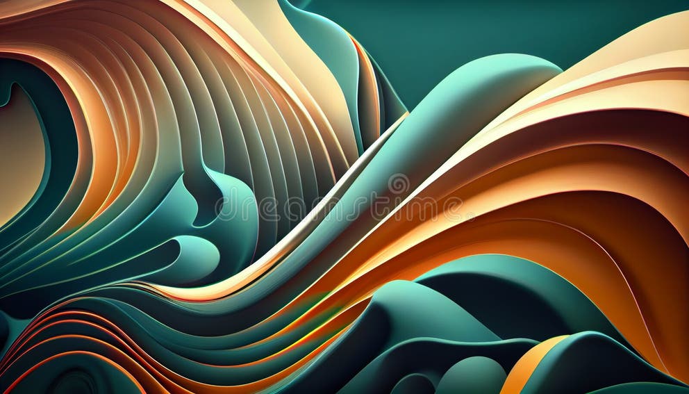 Generative AI, Waveform Odyssey: an Abstract Background of Dynamic Wave ...
