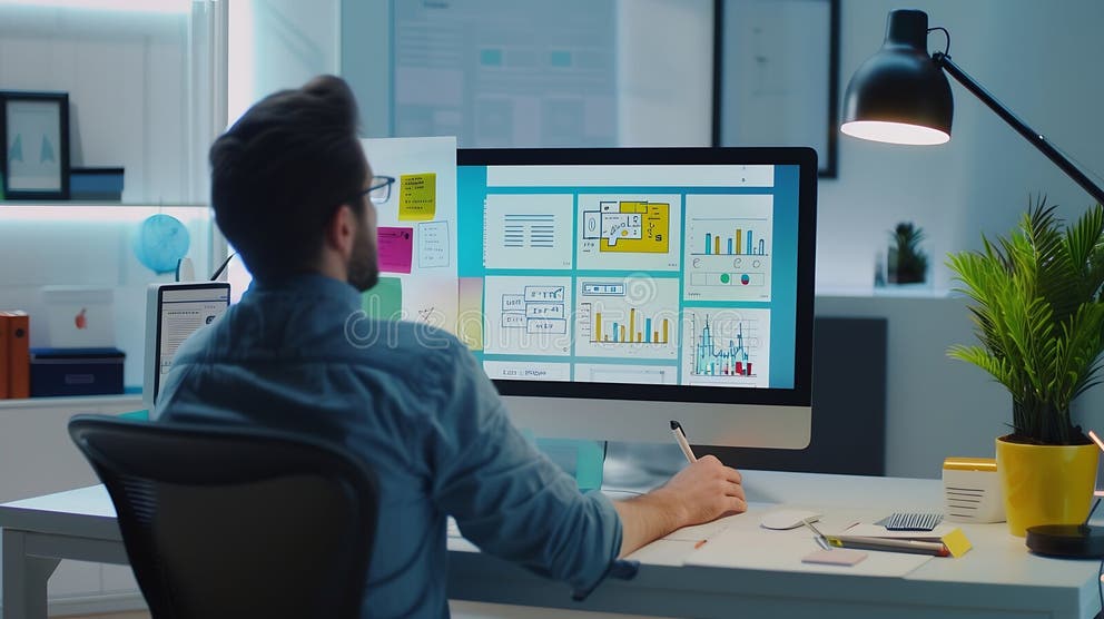 Generative AI Website Development UIUX Front End Designer Sketching Wireframe Layout Design ...