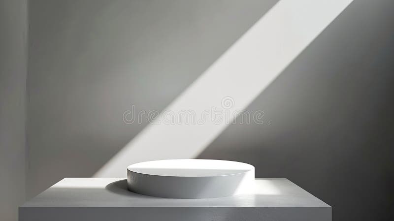 Generative AI White Abstract Empty Corner Blank Table Studio Shot Empty ...