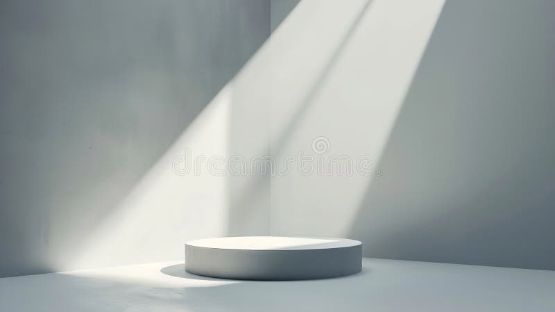 Generative AI White Abstract Empty Corner Blank Table Studio Shot Empty ...