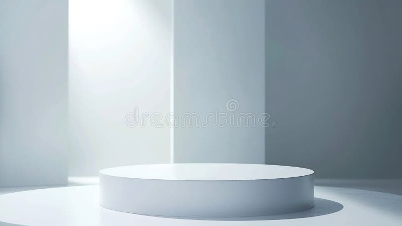 Generative AI White Abstract Empty Corner Blank Table Studio Shot Empty ...