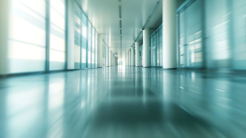 Generative AI Wide Blurred Empty Abstract Building Pathway Background ...