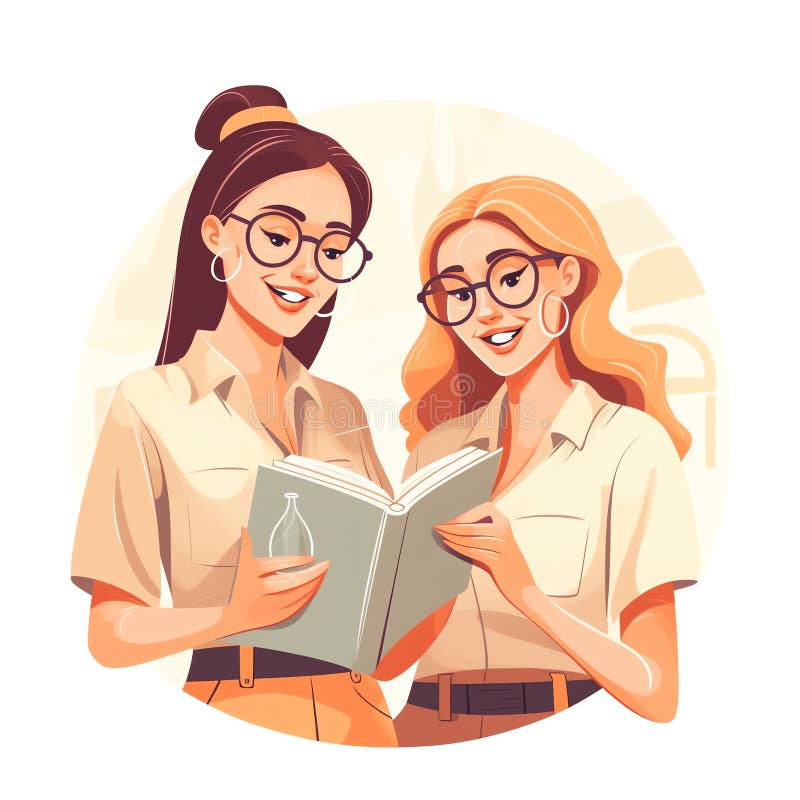Generative AI Women Reading Book- Stock Illustration - Illustration of ...