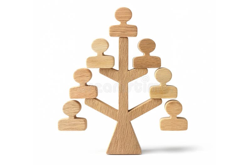 Generative Ai Wooden Organization Chart Stock Illustration ...