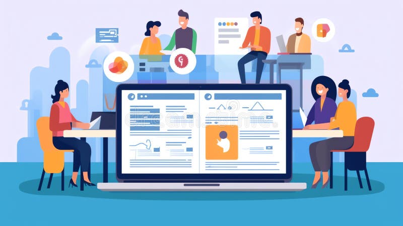 Generative AI Work Descriptions- Stock Illustration - Illustration of ...