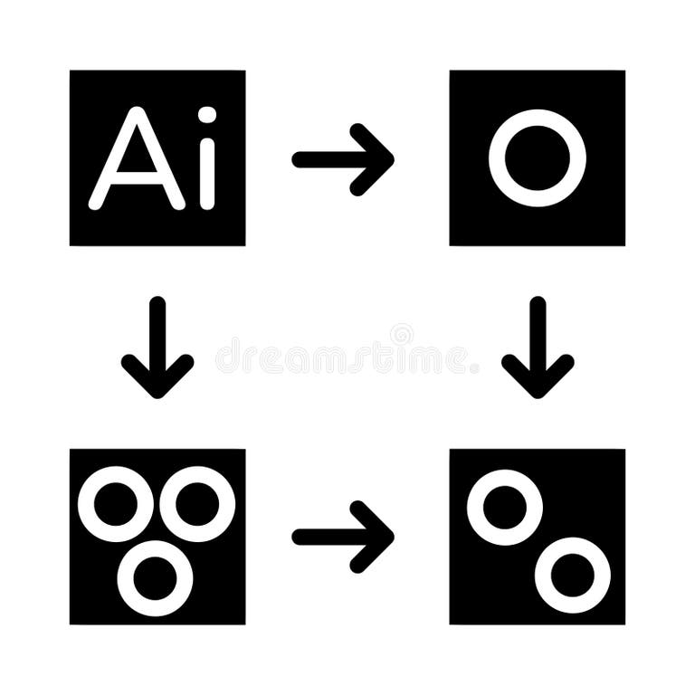 Generative AI Workflow Icon Stock Vector - Illustration of future ...