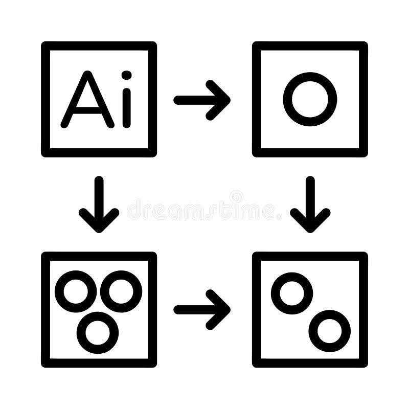 Generative AI Workflow Icon Stock Vector - Illustration of artificial ...