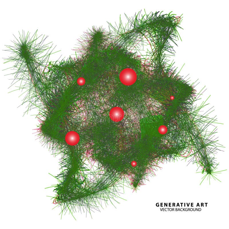 Generative Art Colorful Abstract Background Vector Template Stock ...