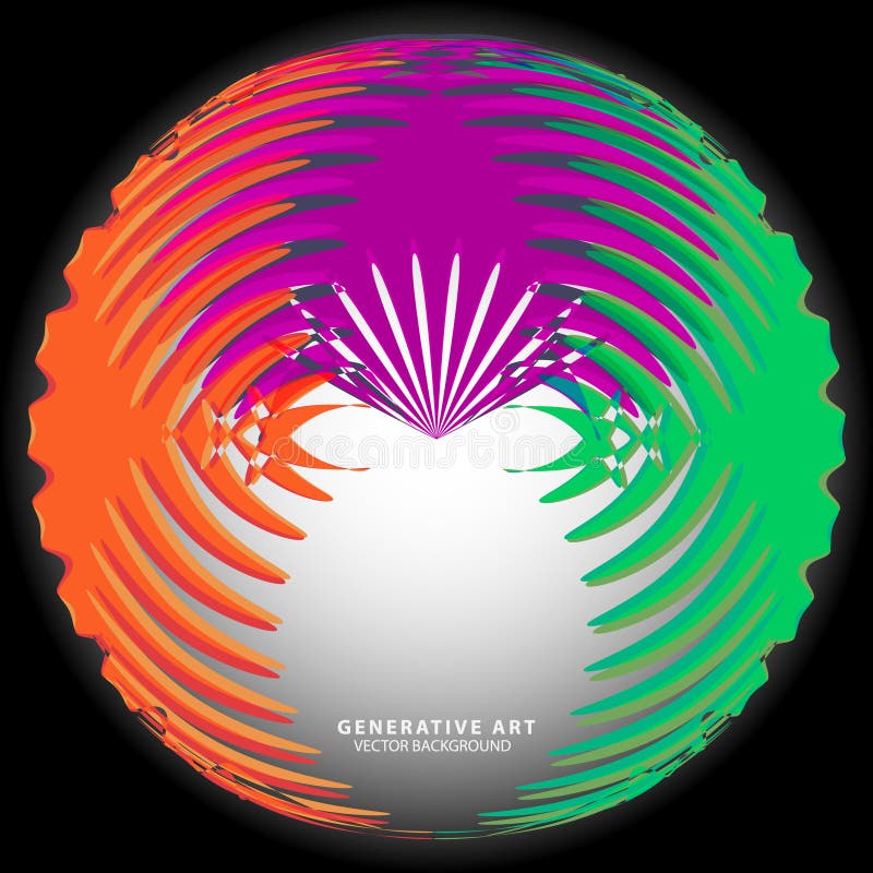 Generative Art Colorful Abstract Background Vector Template Stock ...