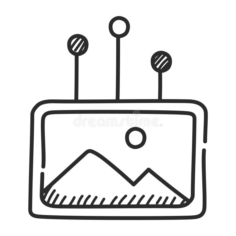 Generative Artificial Intelligence Doodle Icon Stock Vector ...