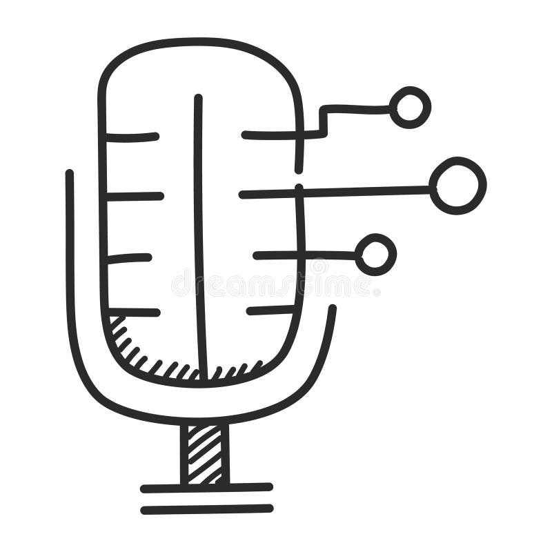 Generative Artificial Intelligence Doodle Icon Stock Vector ...