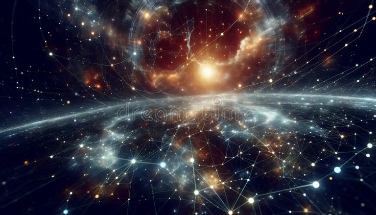 Generative Data Constellation, AI Generated Image Stock Illustration - Illustration of nextgen ...