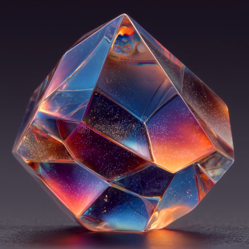 Abstract Modern Broken Glass Structure, Geometric Polyhedron Stock ...