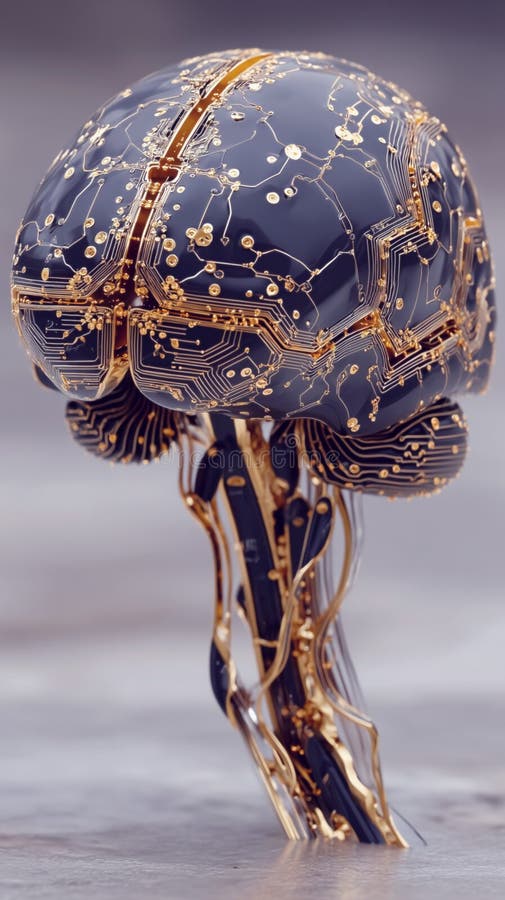 The Glow of the Brain at a Singularity Stock Illustration ...