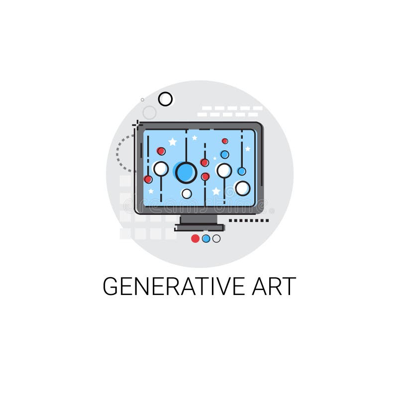Generative Modern Art Technology Icon Stock Vector - Illustration of ...