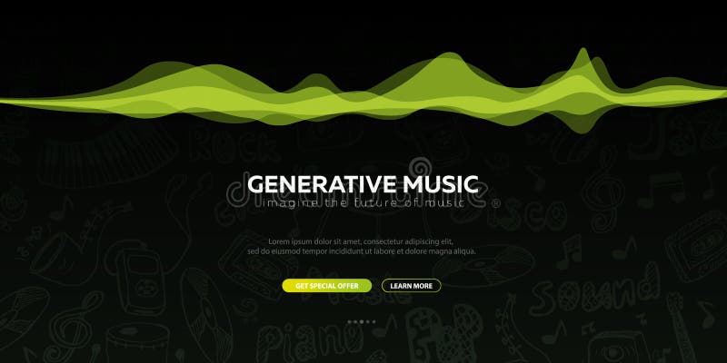 Generative Music. Music Created by AI. Vector Illustration. Stock ... Generative Music. Music Created by AI. Vector Illustration. Stock ...