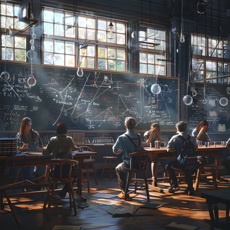 Generative Rendering of Nostalgic Academic Science Classroom with ...