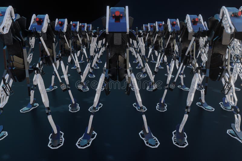 Generative Robot - 3D Illustration Stock Illustration - Illustration of ...