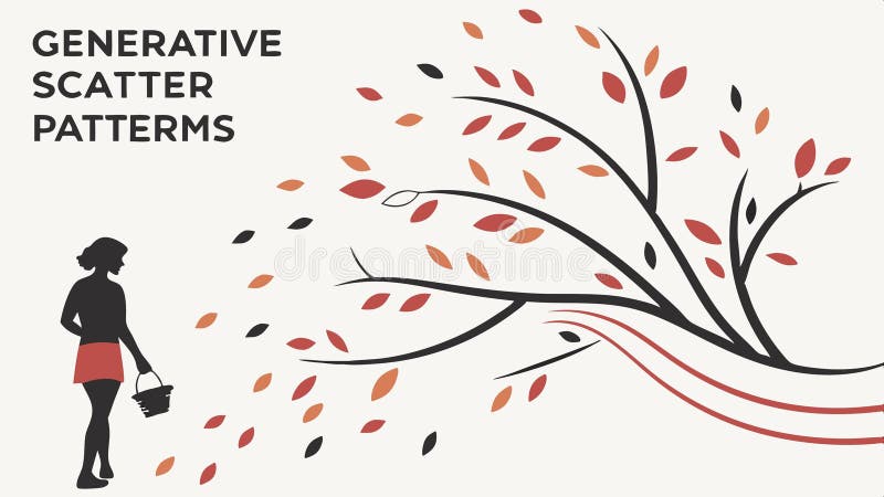 Generative Scatter Patterns, Abstract Art Design Vector Design Generative AI Stock Vector ...