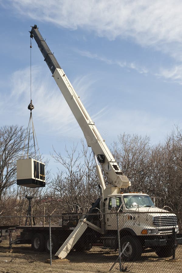 Generator delivery stock photo. Image of generator, land - 17402282