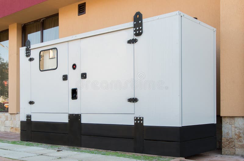 Commercial Standby Electrical Generator Editorial Photo - Image of ...