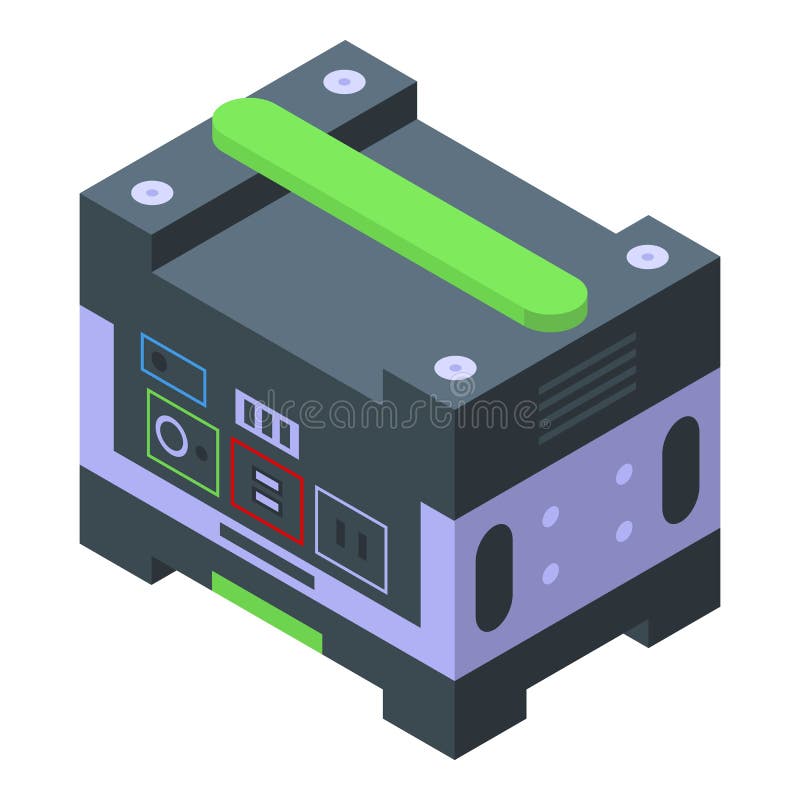 Generator Icon Isometric Vector. Power Energy Stock Vector ...