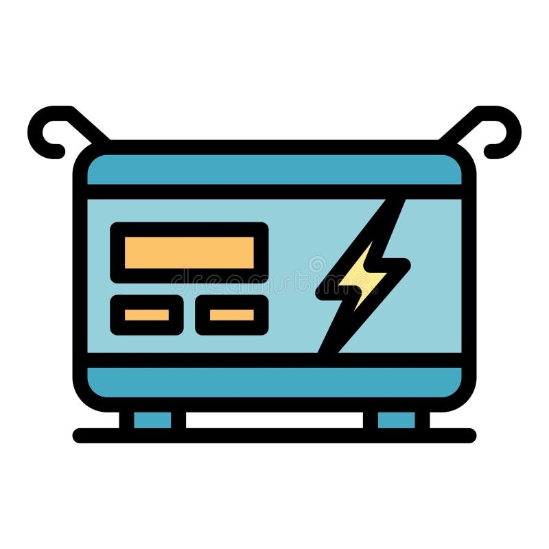 Generator Machine Icon Vector Flat Stock Vector - Illustration of ...
