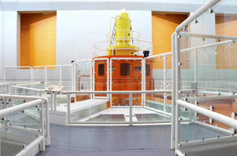 Generator in a Plant & Plexiglass Railings. Stock Image - Image of ...