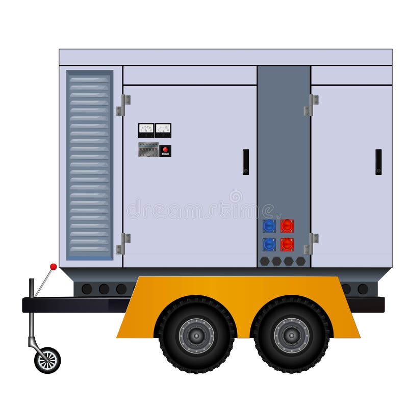 Generator Trailer Vector Stock Illustrations – 155 Generator Trailer ...