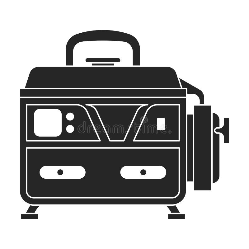 Generator Vector Icon.Black Vector Icon Isolated on White Background ...