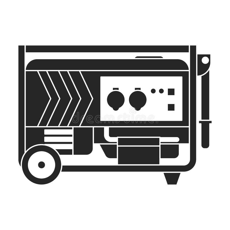 Petrol Generator Isolated Cartoon Set Icon. Vector Illustration ...