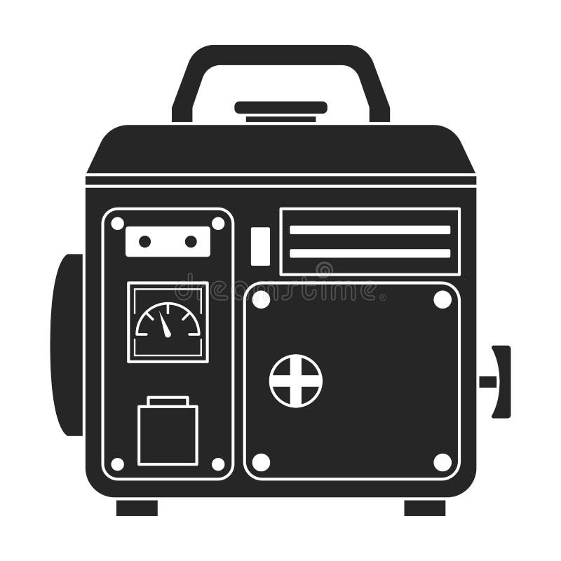 Generator Vector Icon.Black Vector Icon Isolated on White Background ...