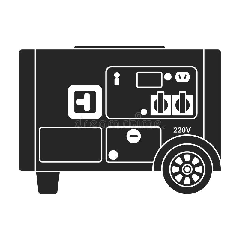 Generator Vector Icon.Realistic Vector Icon Isolated on White ...