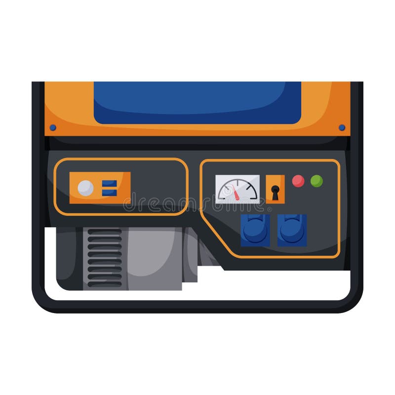 Petrol Generator Isolated Cartoon Set Icon. Vector Illustration ...