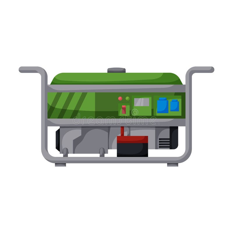Petrol Generator Isolated Cartoon Set Icon. Vector Illustration ...