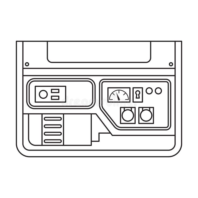 Generator Vector Icon.Black Vector Icon Isolated on White Background ...