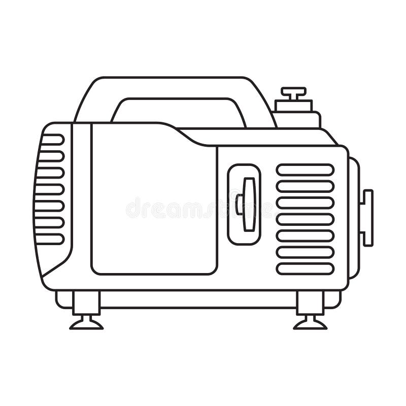 Generator Vector Icon.Black Vector Icon Isolated on White Background ...